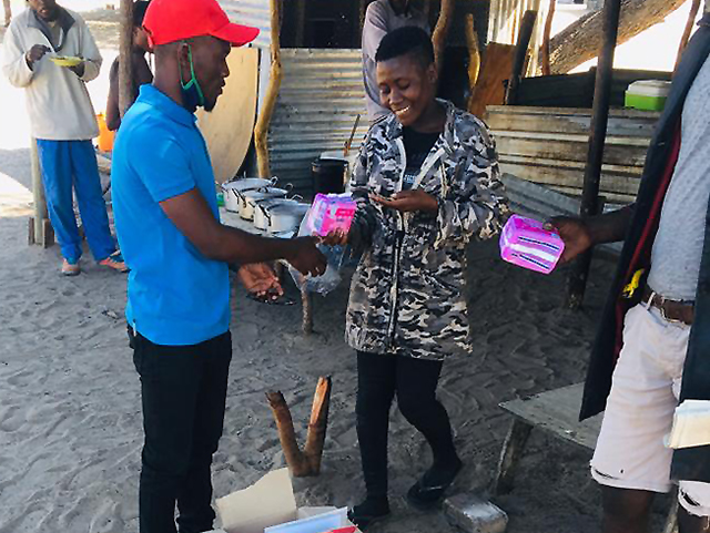 Youth network donates pads to girls - The Namibian