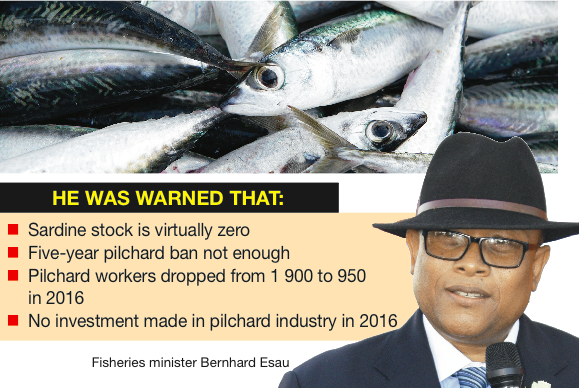 Esau goes for broke on pilchards - The Namibian