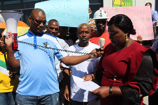 NIP workers demonstrate for salary increment - The Namibian