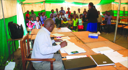 One leaky tent houses pupils, principal in Zambezi region - The Namibian