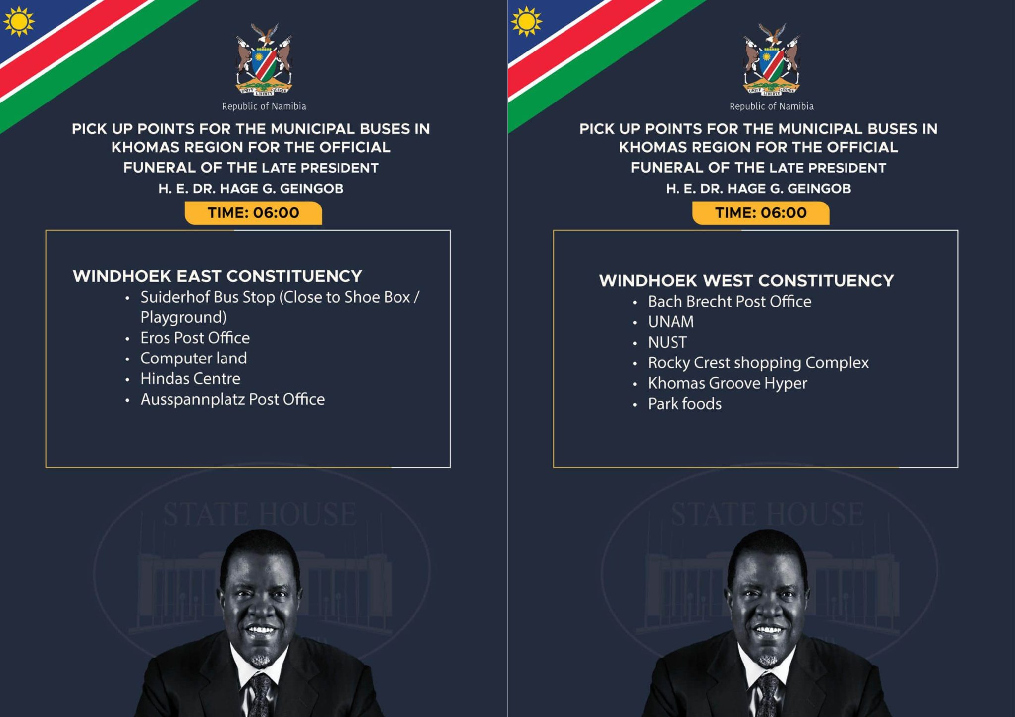 Hage Geingob: A guide to the funeral weekend - News - The Namibian