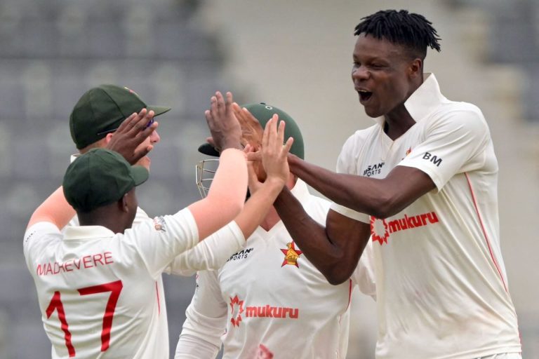 Muzarabani takes nine as Zimbabwe celebrate Bangladesh first Test win ...