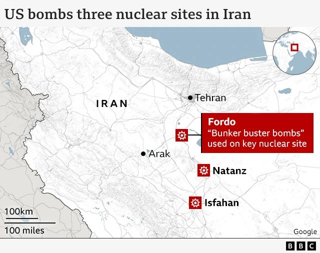 US bombs three Iranian nuclear facilities - News - The Namibian