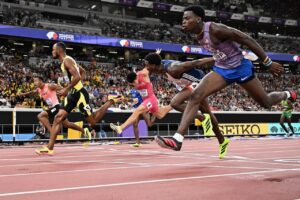 Tharp, 20, breaks 110m hurdles world record at NCAA championships ...